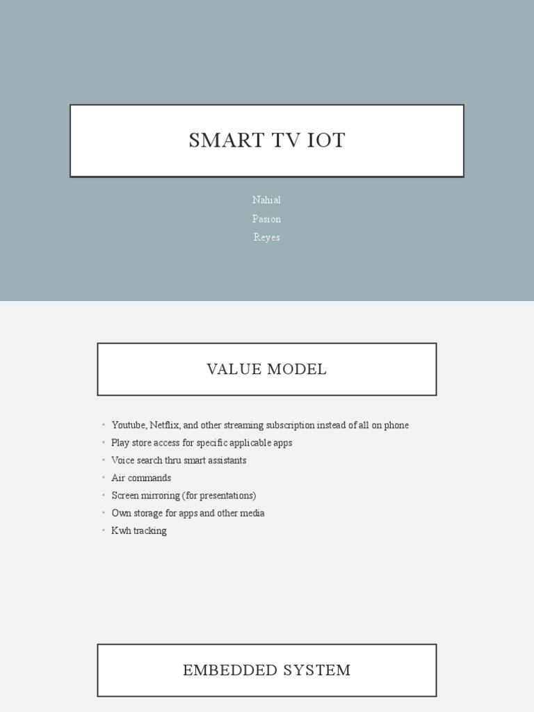 Smart TV IoT Features and Benefits | PDF