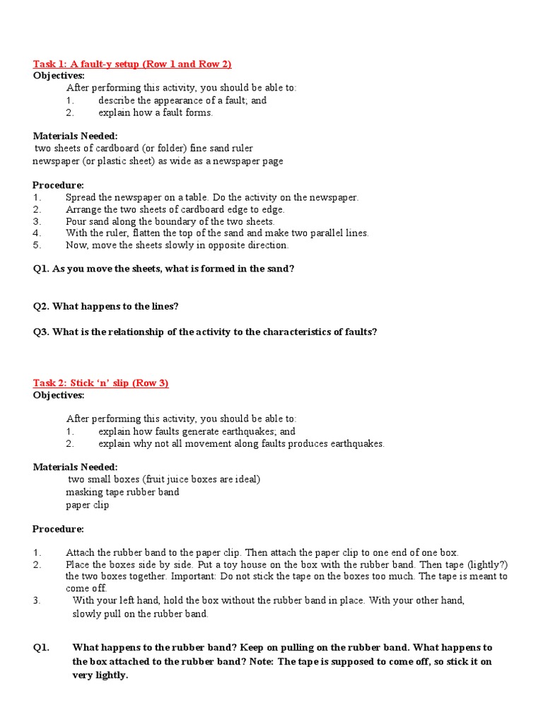 Fault Formation and Earthquake Activities | PDF | Fault (Geology)