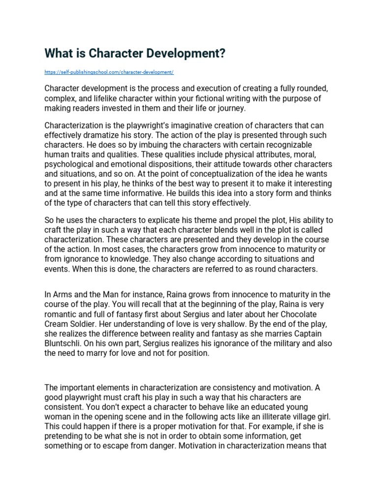 Writing Character Development | PDF