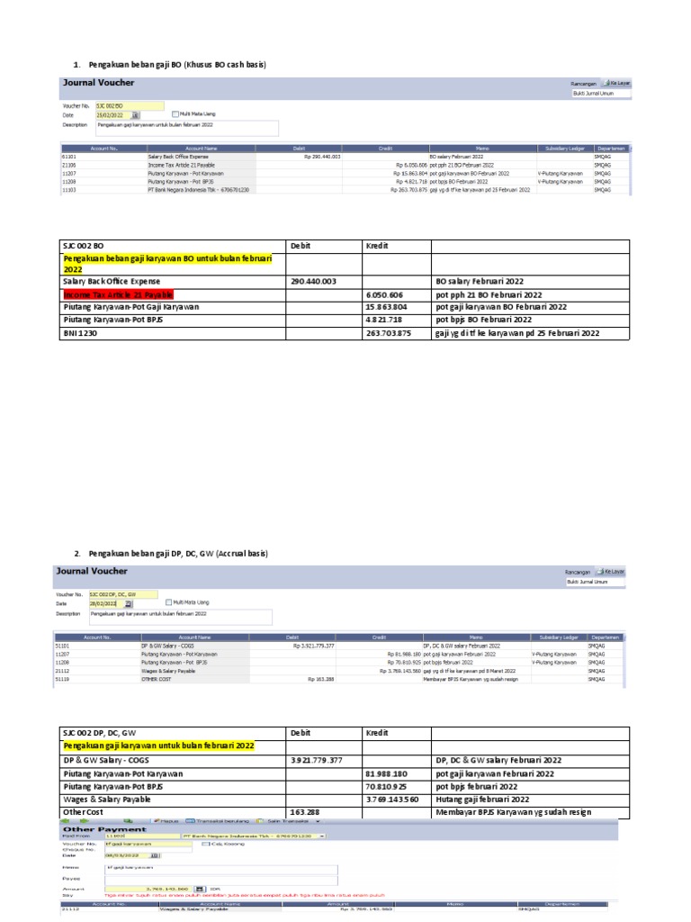 Pengakuan Beban Gaji 2022 | PDF | Bisnis | Pengelolaan Keuangan & Uang