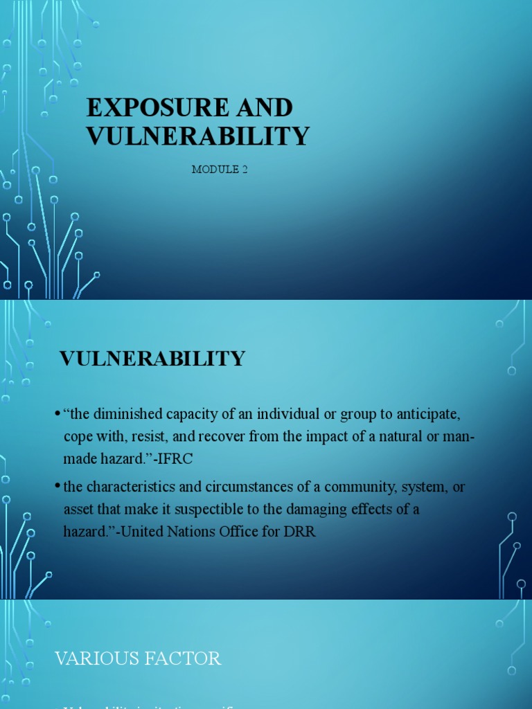 2 Exposure and Vulnerability | PDF