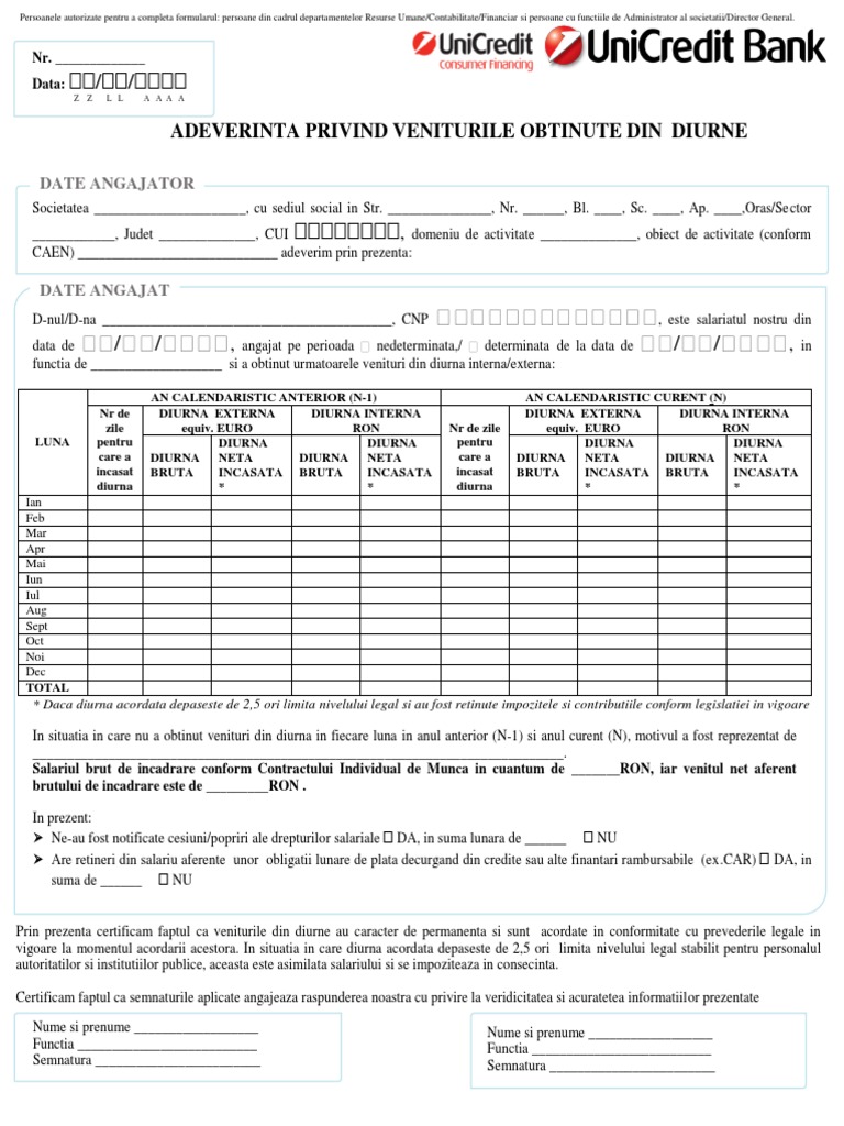 Adeverinta Diurna | PDF
