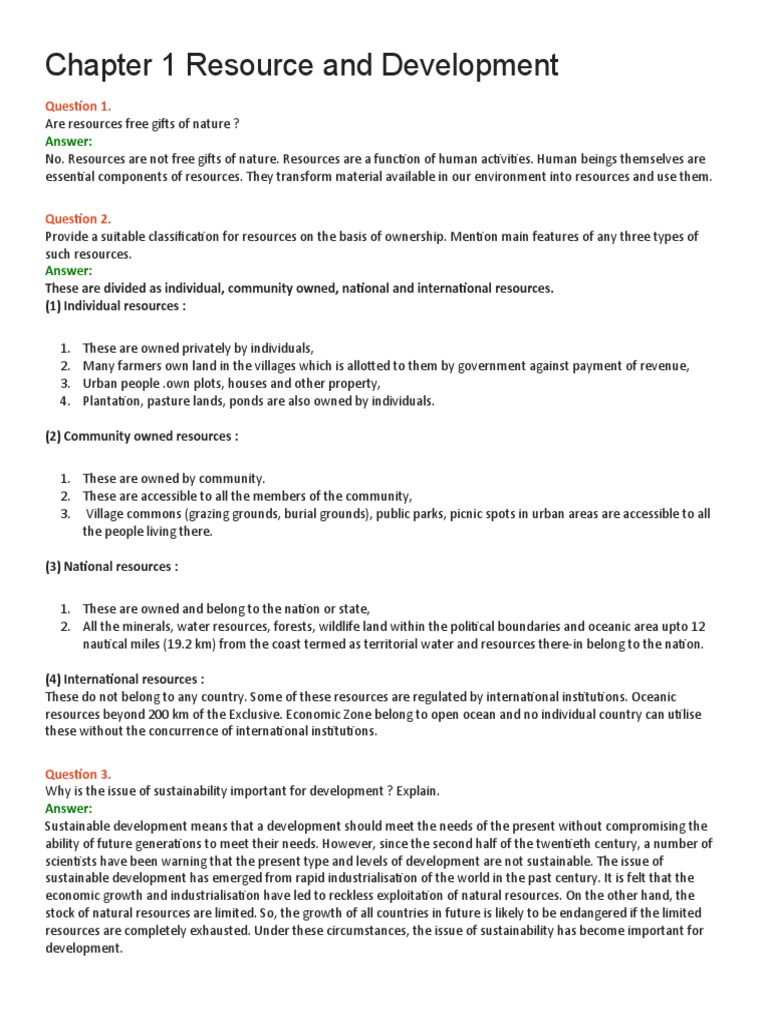 CLASS 10 CH-1 GEOGRAPHY Question-Answers | PDF | Soil | Resource CLASS 10 CH-1 GEOGRAPHY Question-Answers | PDF | Soil | Resource