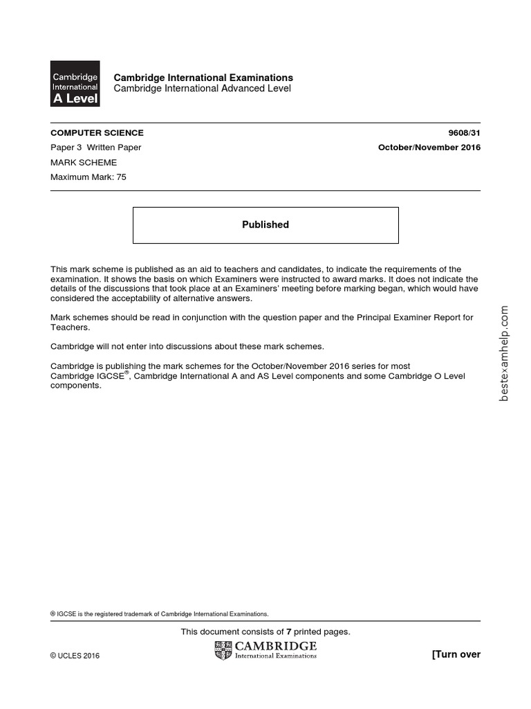 Cambridge International Advanced Level | PDF | Public Key Cryptography | Transmission Control ...