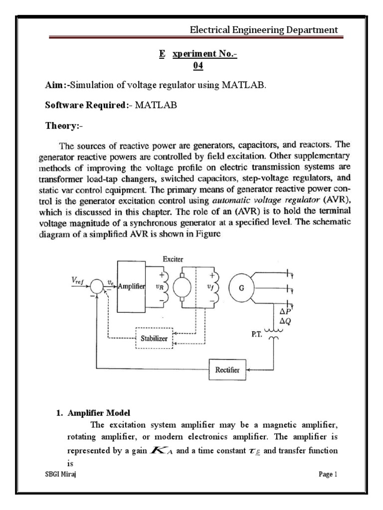 Experiment 4 Voltage Regulator | PDF | Electric Generator | Voltage