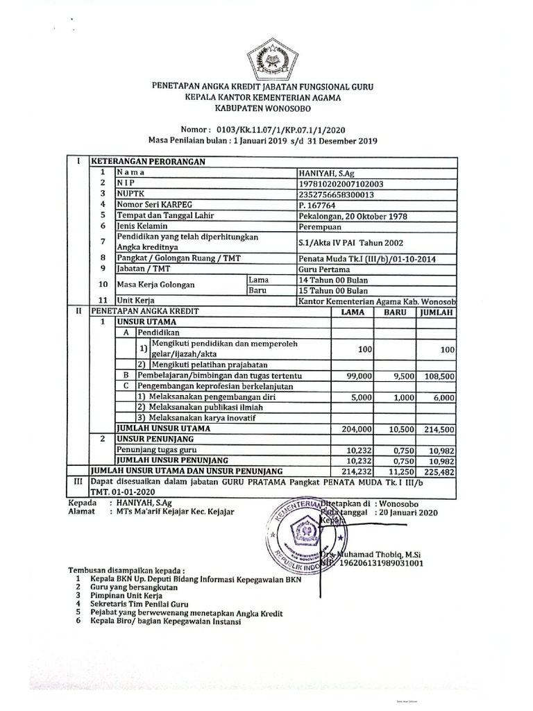 Penetapan Angka Kredit 3 | PDF