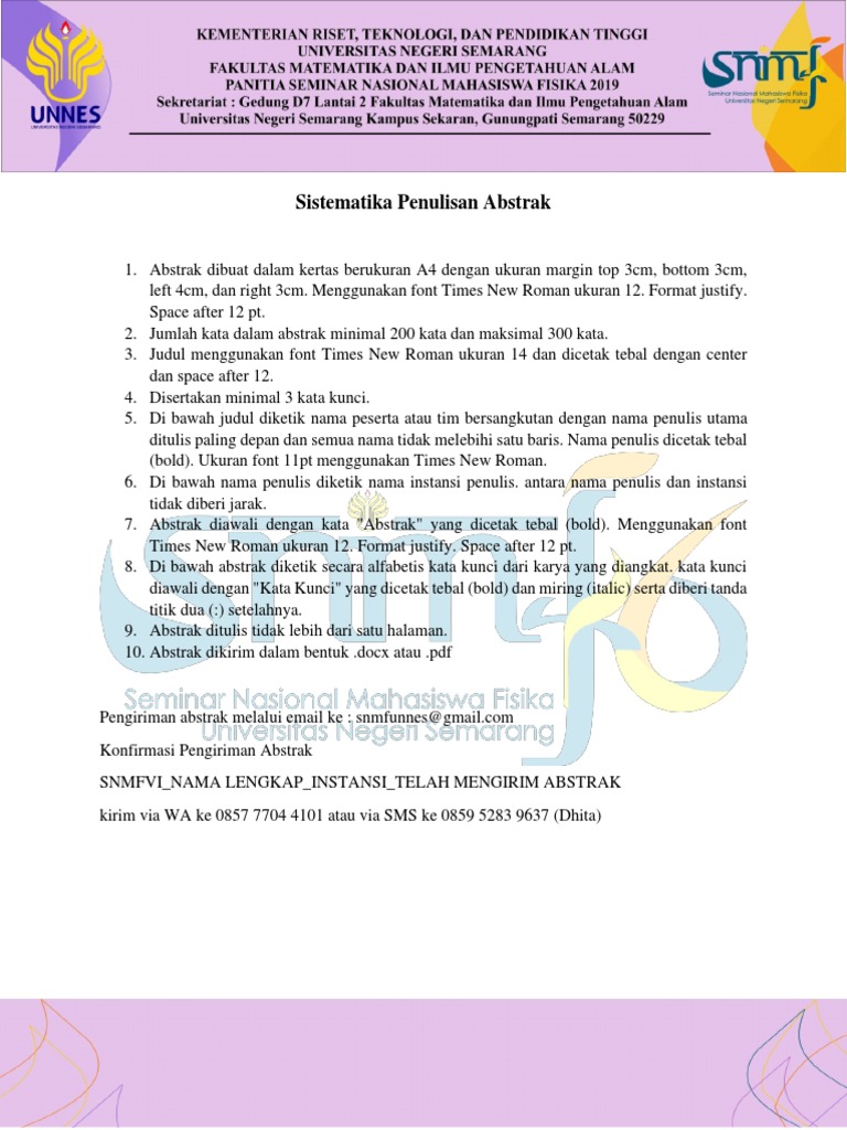 Panduan Penulisan Abstrak Skripsi | PDF