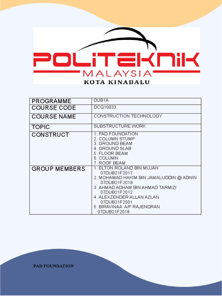 Construction Technology 1 Assignment | PDF | Column | Beam (Structure)