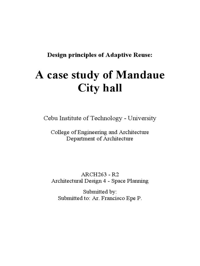 Adaptive Reuse Design Principles: Mandaue Case Study | PDF ...