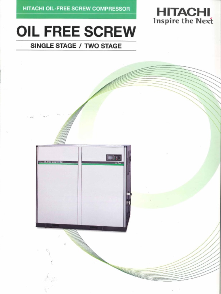 Hitachi Oil Free Screw Single Two Stage Pdf