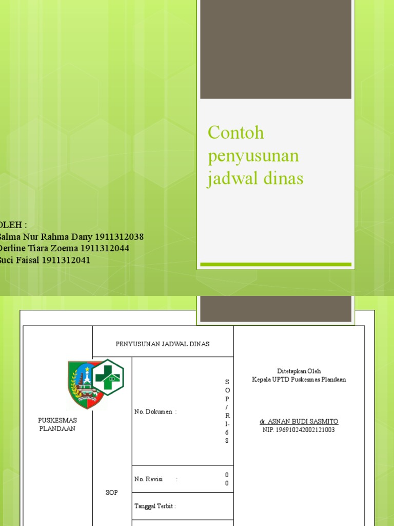 Contoh Penyusunan Jadwal Dinas | PDF