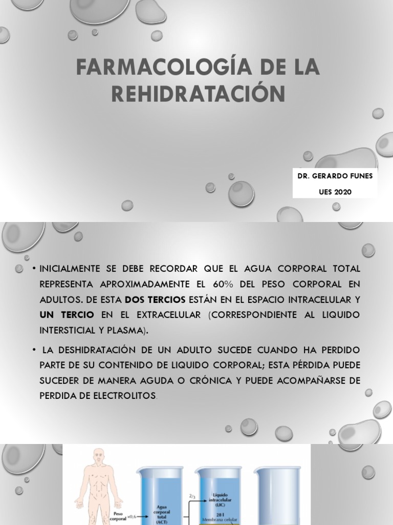 Farmacología de la Rehidratación Oral | PDF
