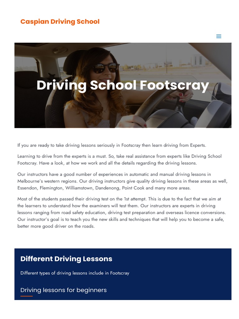 Driving School Footscray | PDF | Learning | Cognition