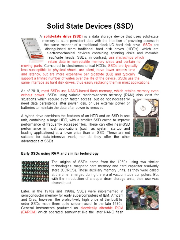 Solid State Drives | PDF | Solid State Drive | Hard Disk Drive
