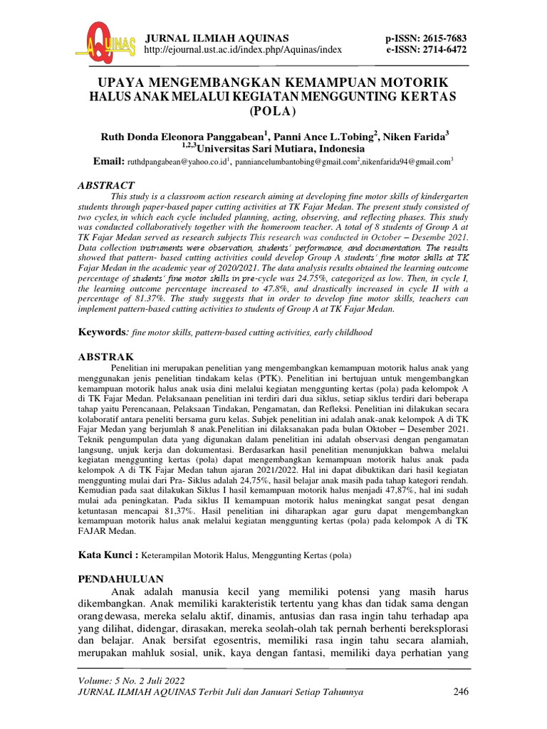 Menggunting Kertas Berpola | PDF | Cognition | Cognitive Science