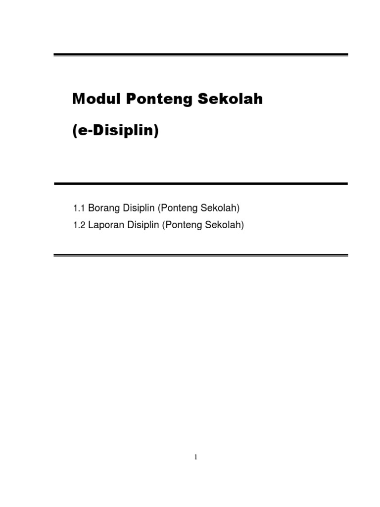 Murid Ponteng Sekolah | PDF