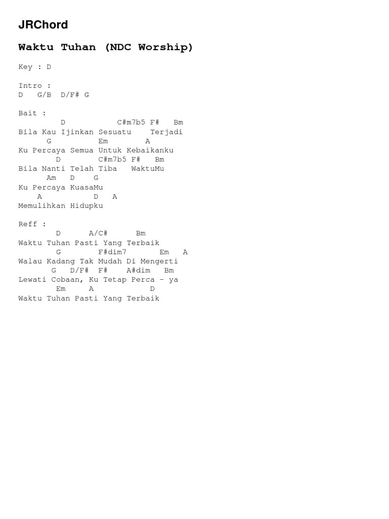 "Waktu Tuhan" - D | PDF