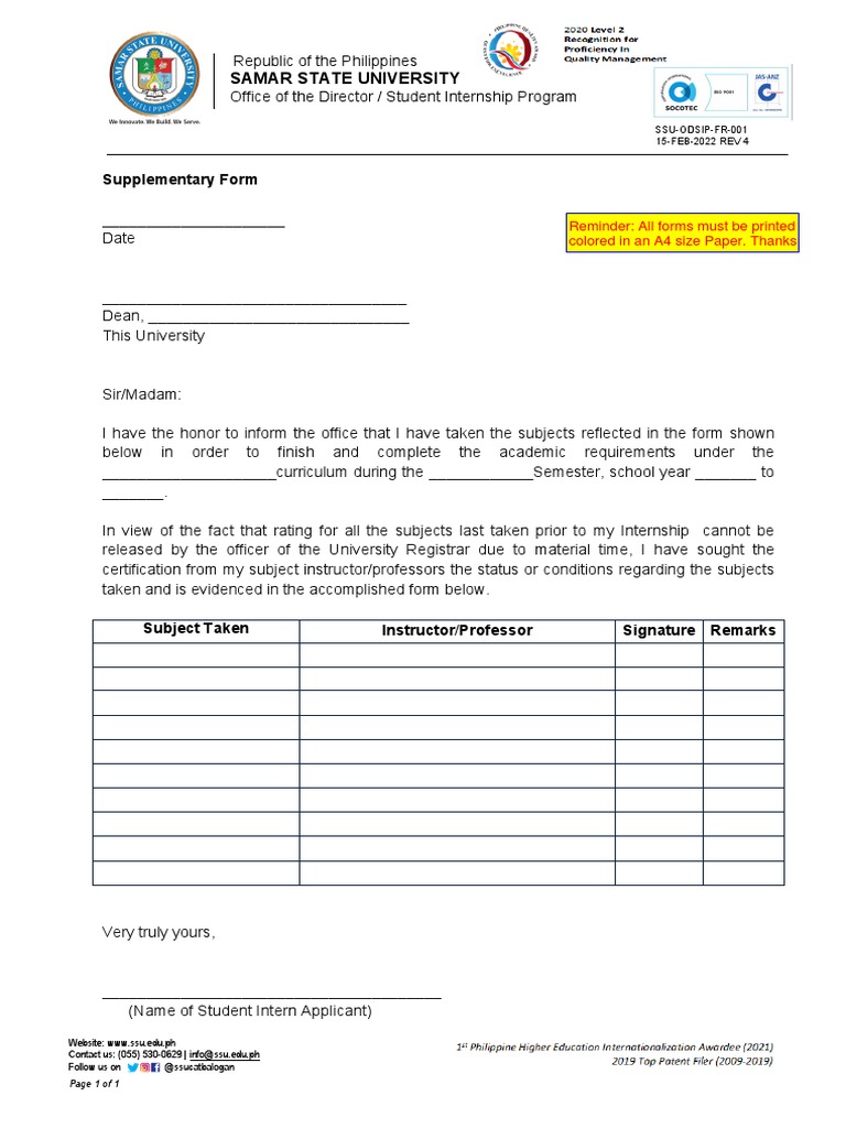 Sip Entry Forms Sy 2022 2023 | PDF | Internship | Job Hunting