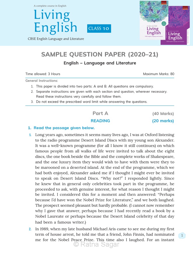 English Grade 10 Practice Paper | PDF | Tiger | Pharmaceutical Industry