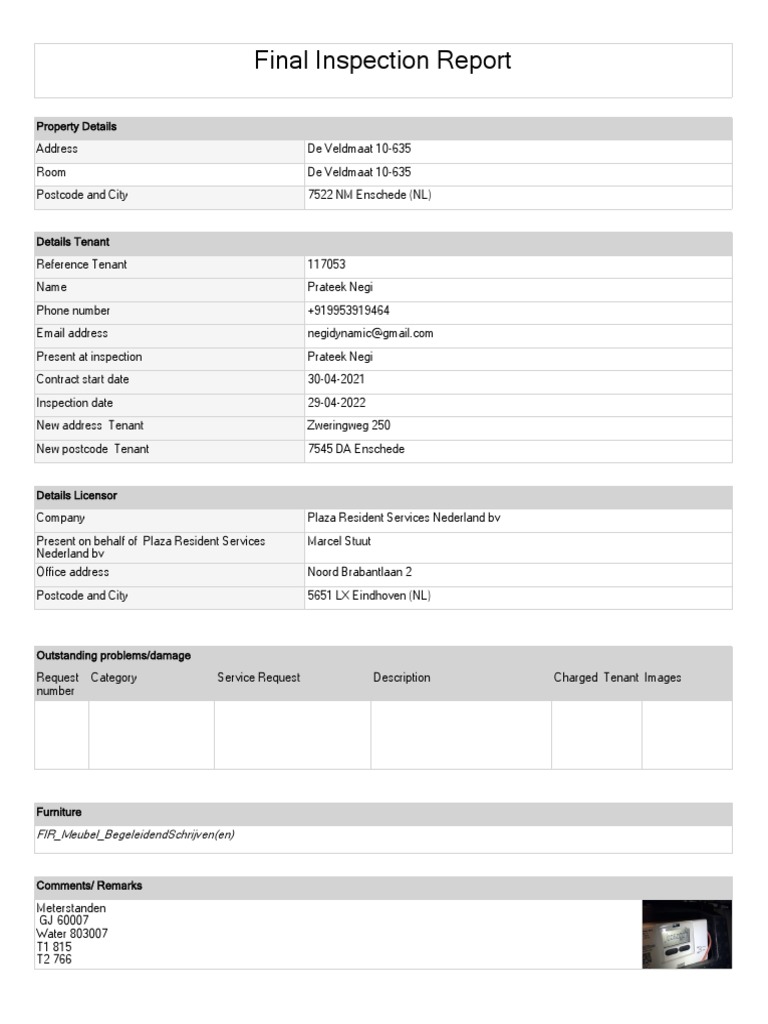 Final Inspection - 1047487 | Download Free PDF | Written Communication