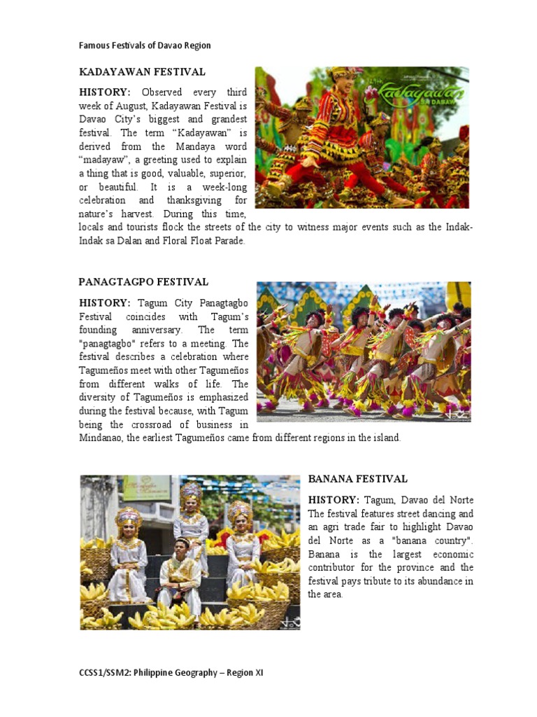 Region XI - Festivals | PDF | Festival | Cebu