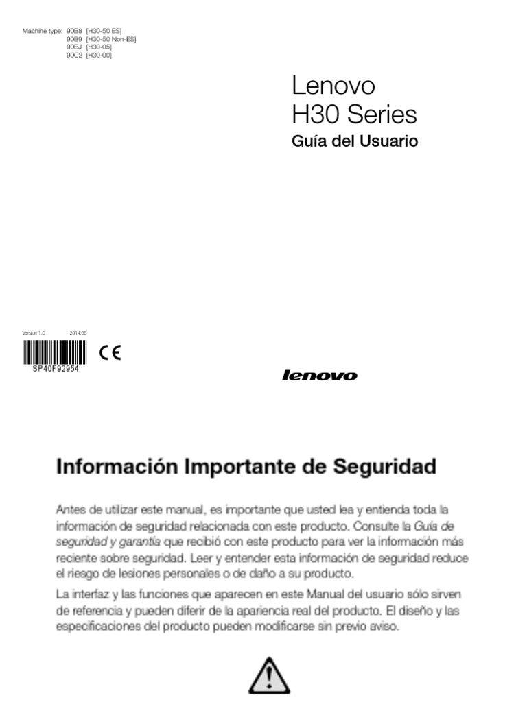 Manual Lenovo h30 | PDF | USB | Microsoft Windows