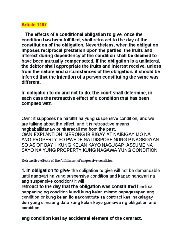 Article 1187 | PDF | Justice | Crime & Violence