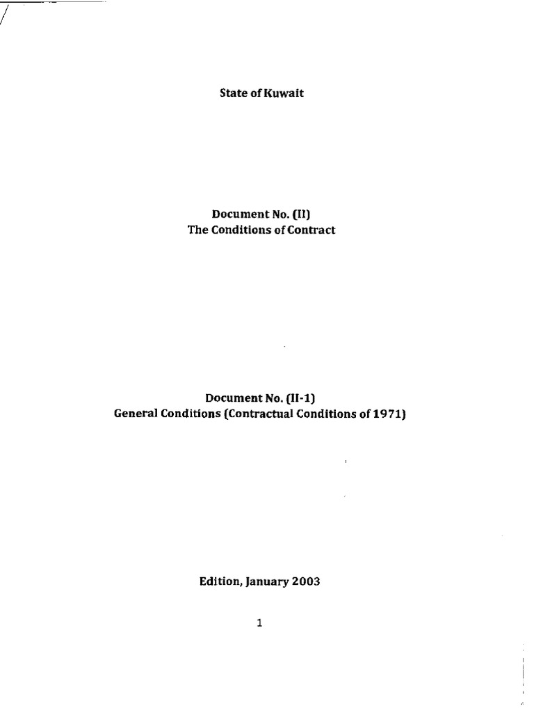 Kuwait General Conditions of Contract | PDF | Liability Insurance ...