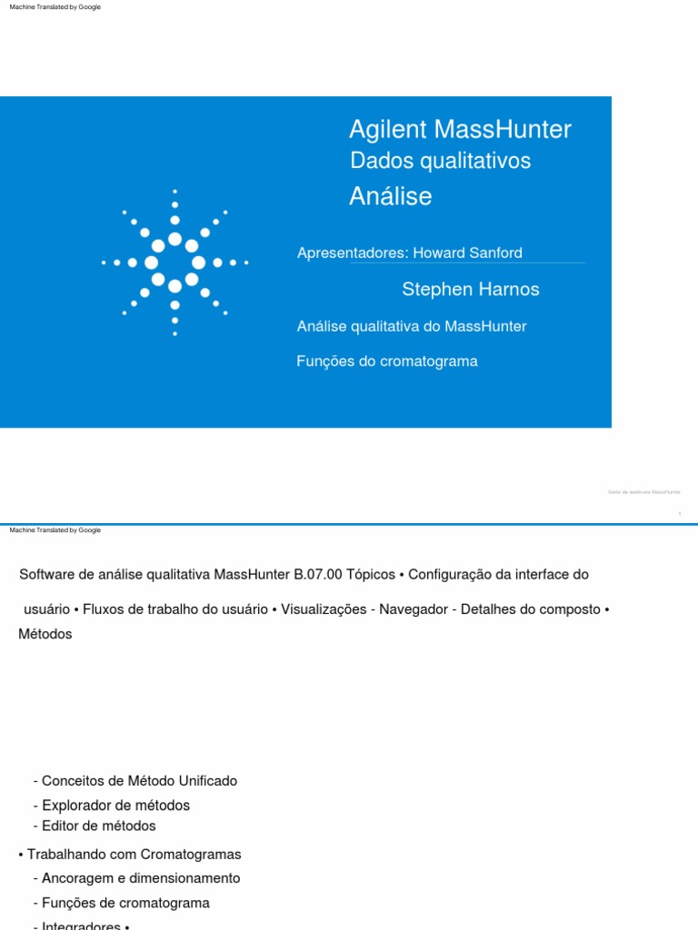 Masshunter Introducao Software | PDF | Programas | Algoritmos