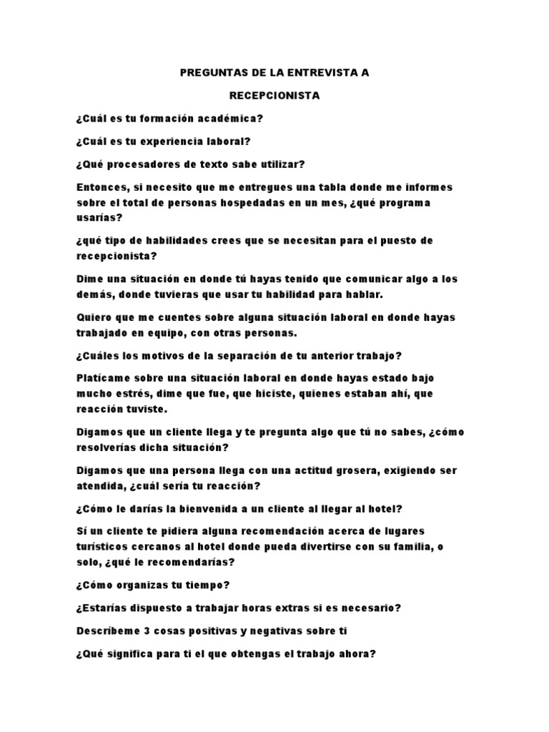 Preguntas de Entrevista y Reporte | PDF