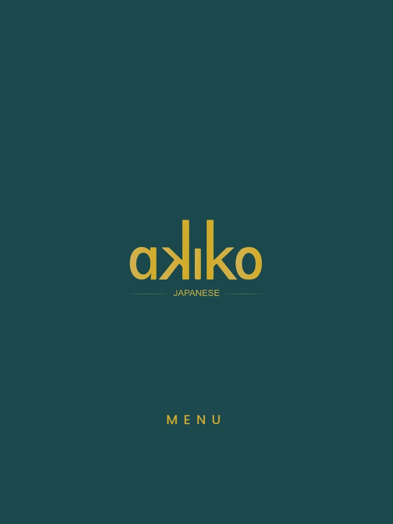 Akiko Menu | PDF | Sushi | Sauce