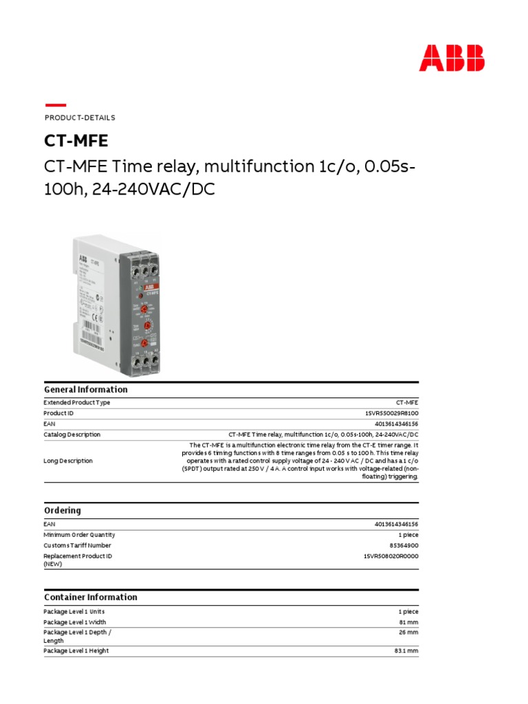 CT-MFE Rele Temp | PDF | Relay | Switch