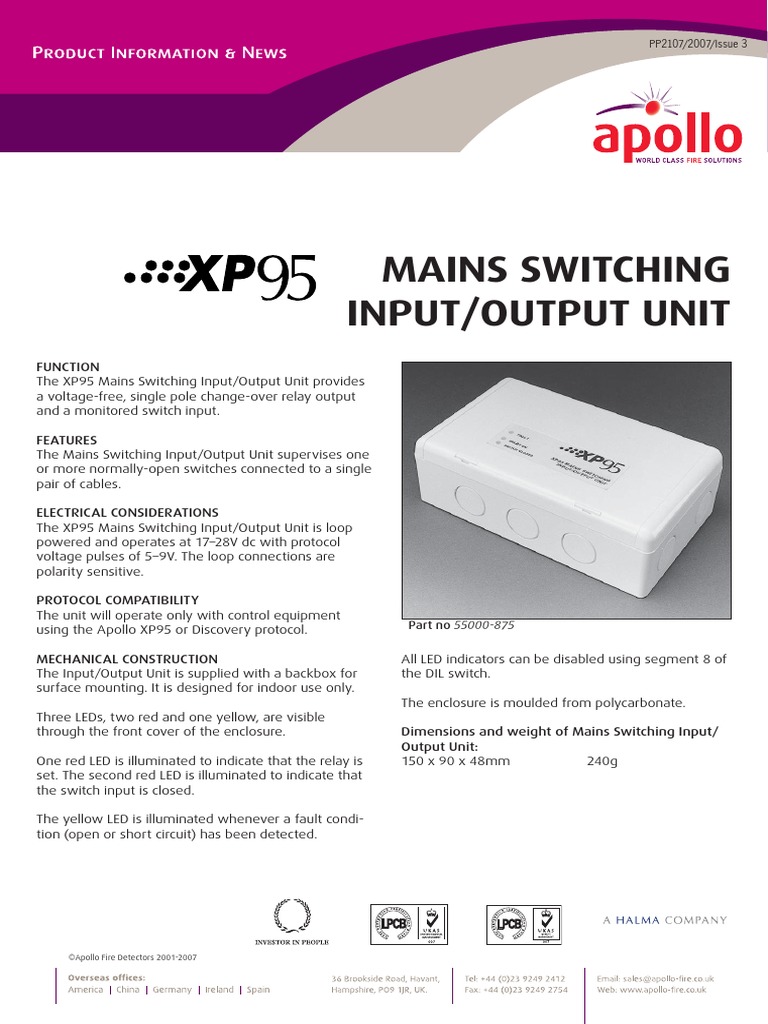 Apollo 55000-875 | PDF | Switch | Resistor