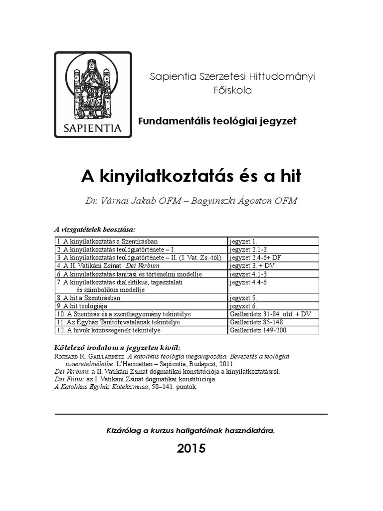 Funda II Jegyzet (Varnai Jakab | PDF