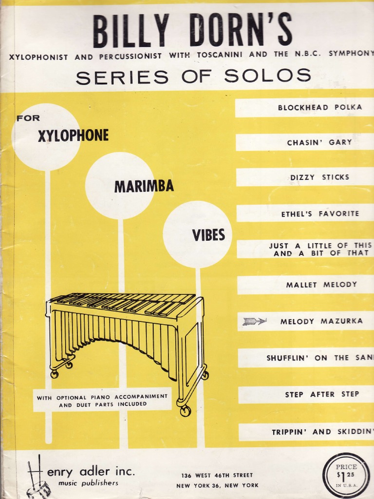 William Dorn - Melody Mazurka - Solo & Duet | PDF | Percussion ...