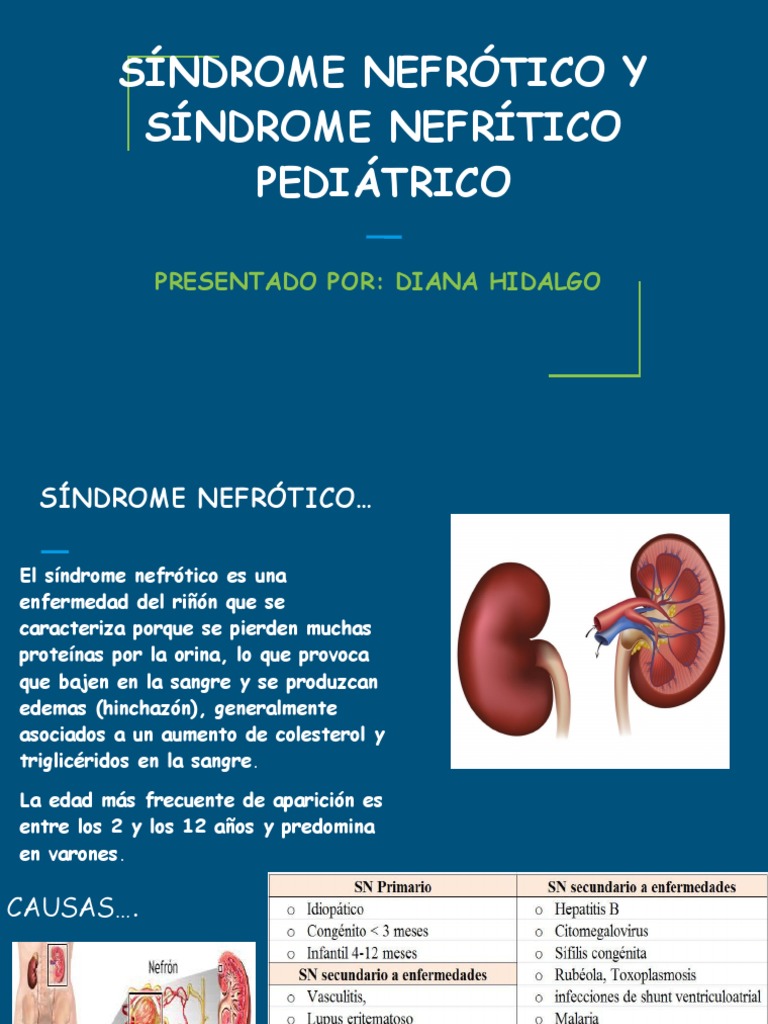 Síndrome Nefrítico y Nefrótico Pediátrico | PDF | Edema | Ciencias de ...