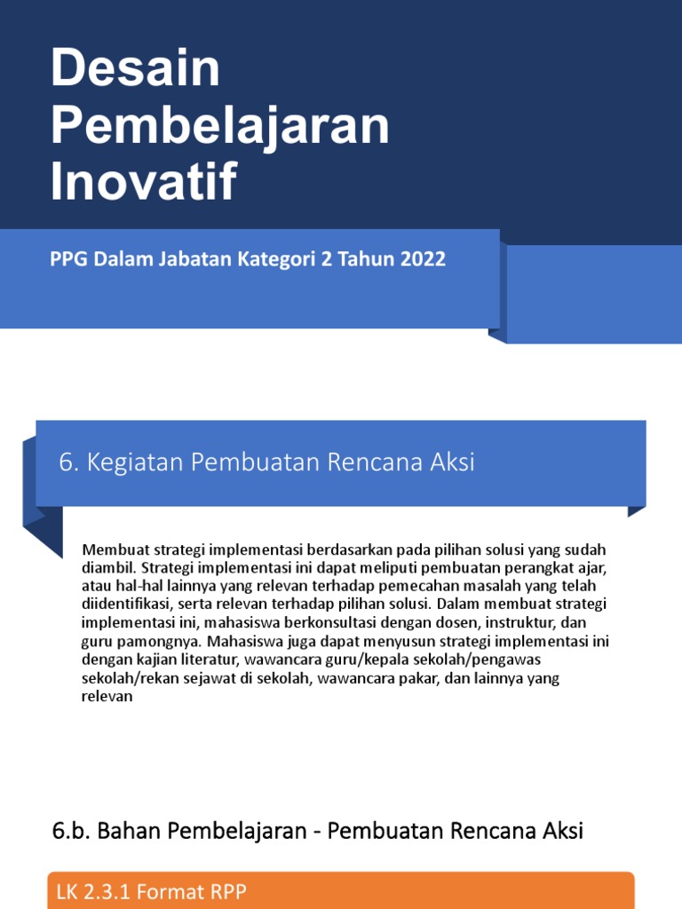 Desain Pembelajaran Daljab K2 2022 | PDF