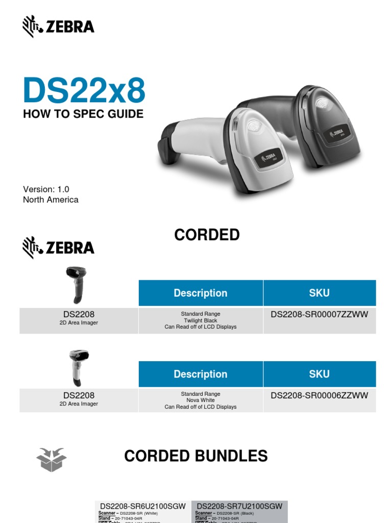 ds2200 Series How To Spec Guide en Us | PDF | Usb | Manufactured Goods