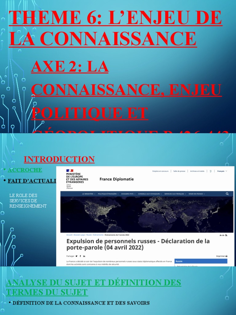 Axe 2 La Connaissance Enjeu Politique Et Géopolitique | PDF | KGB ...