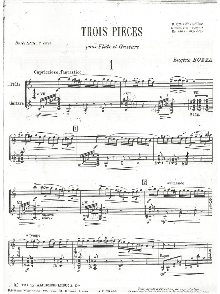 BOZZA - Trois Pieces | PDF