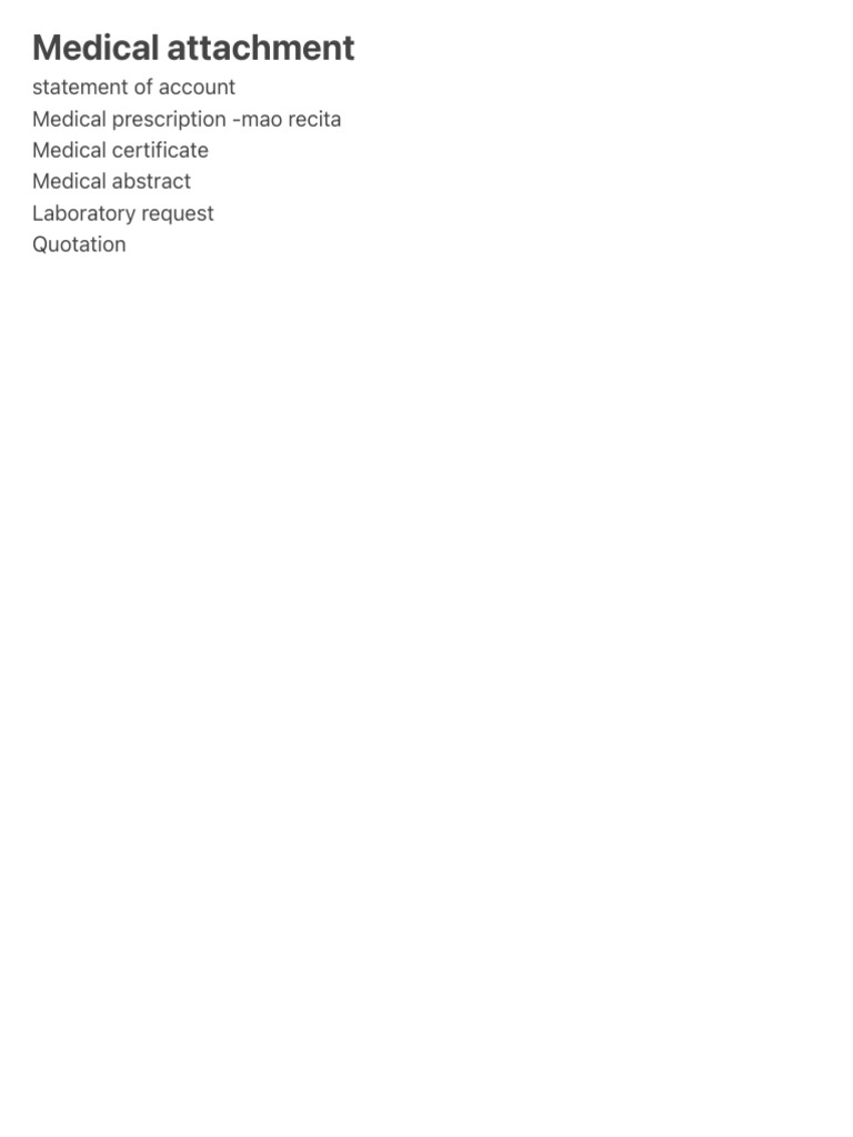 Medical Attachment | PDF