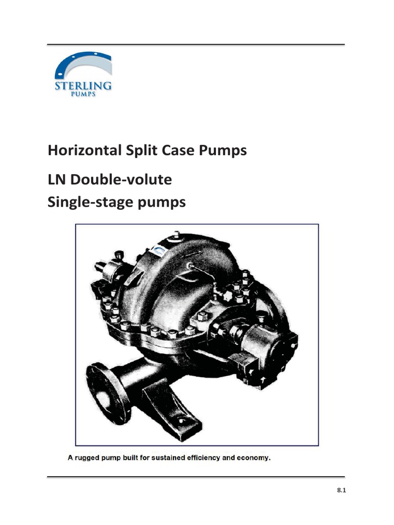 Horizontal Split Case LN Type | PDF | Pump | Bearing (Mechanical)