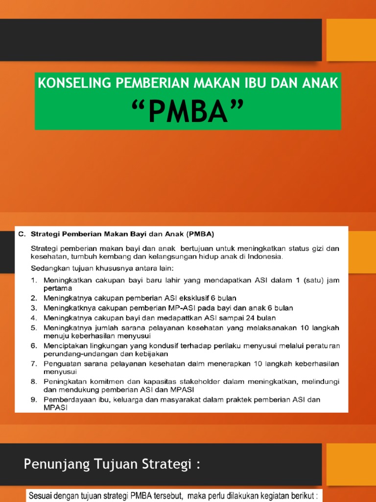 Kebijakan Perbaikan Gizi Dan Situsi Umum Yang Mempengaruhi PMBA | PDF
