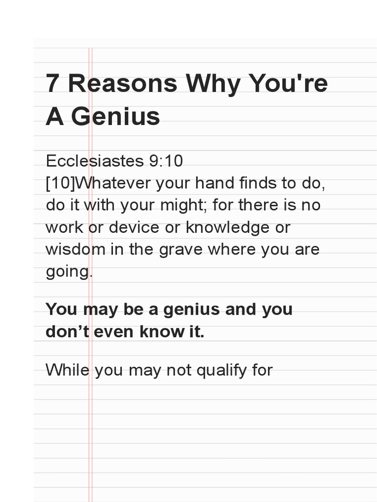 Genius | PDF | Genius | Wisdom