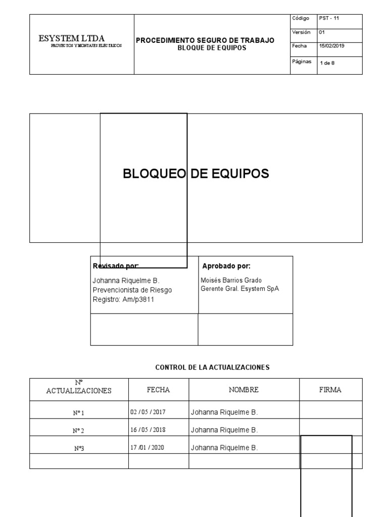 PST-11 Bloqueo de Equipos | PDF
