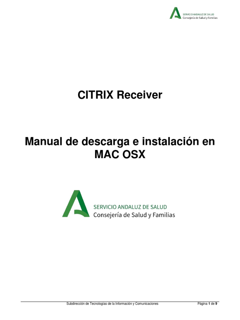 CitrixReceiver GuiaInstalacionMAC | PDF | Mac OS | Sistemas Citrix