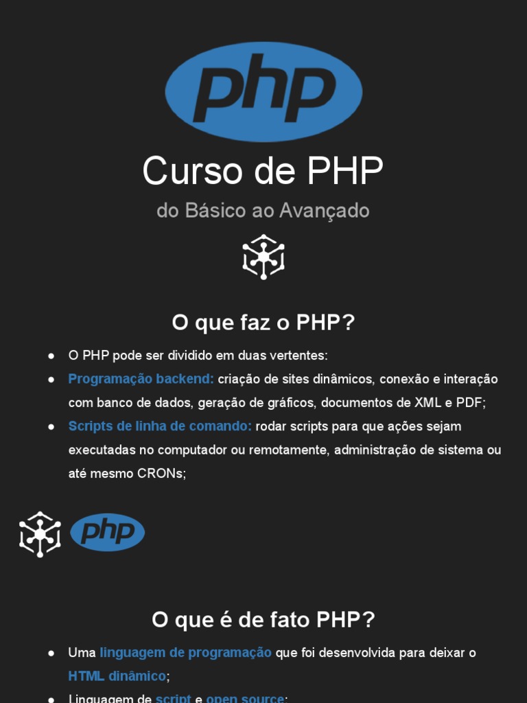 20 - Curso de PHP Do Básico Ao Avançado | PDF | Php | Escopo (Ciência ...