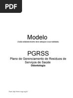 Modelo de PGRSS para Serviços de Saúde | PDF | Desperdício