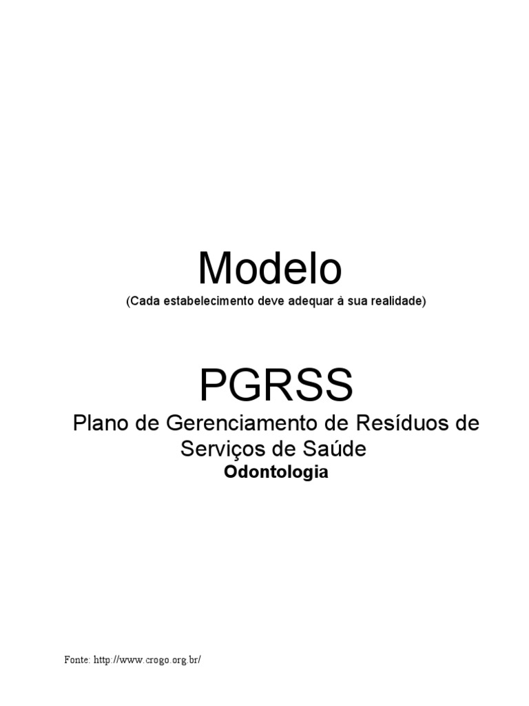 Modelo PGRS | Download Free PDF | Desperdício | Materiais