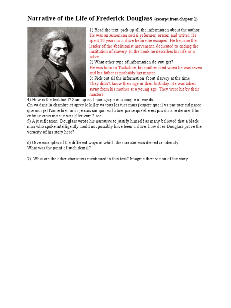 06-Frederick Douglass Questions | PDF